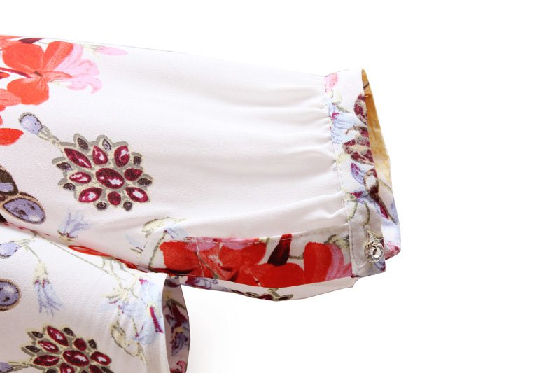 Beautiful Retro Floral Print Long Sleeve Top on Luulla